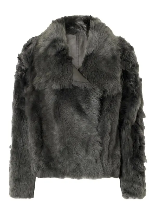 YVES SALOMON Reversible Shearling And Leather Jacket - Black