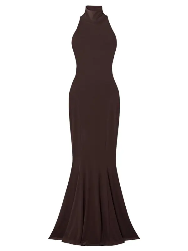 Norma Kamali Stretch-jersey Turtleneck Gown - No