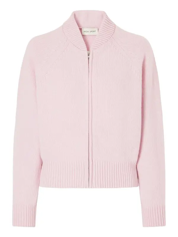 HIGH SPORT Wool Zip-up Cardigan - No
