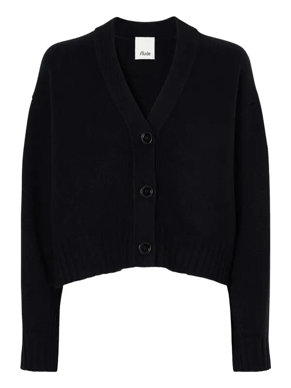 ALLUDE Casual Cropped Cardigan - No