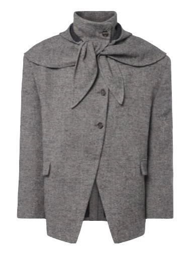 Magda Butrym Herringbone Wool And Cashmere-blend Blazer - No