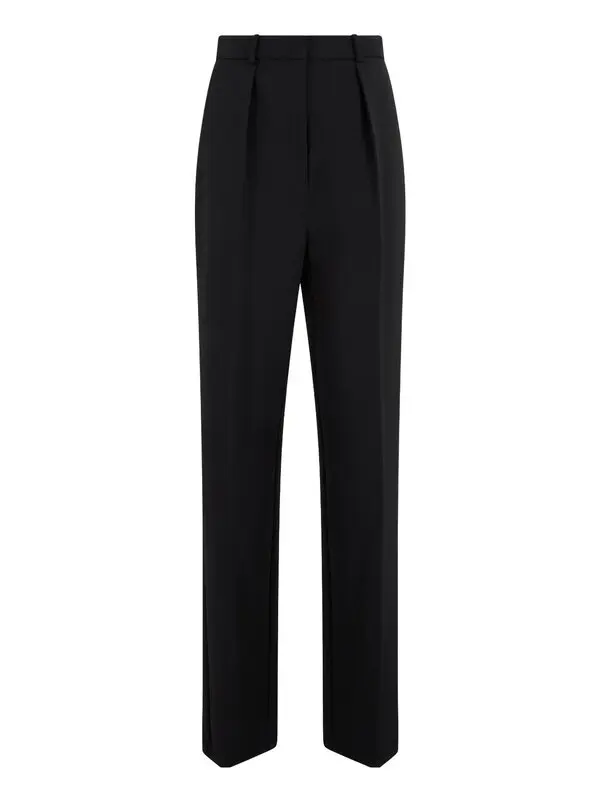 Elisabetta Franchi Pleated Zip-detail Casual Trousers - Black