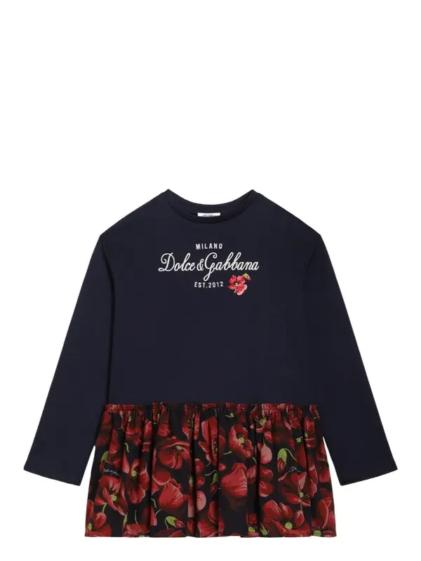Dolce & Gabbana Poppy-print Cotton Dress - Multicolor
