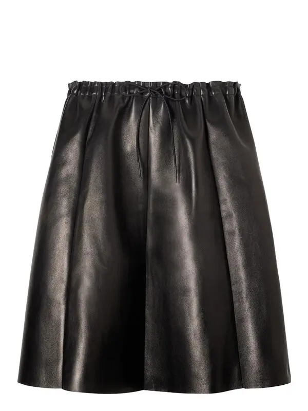 Stouls Naomi Paneled Leather Midi Skirt - No