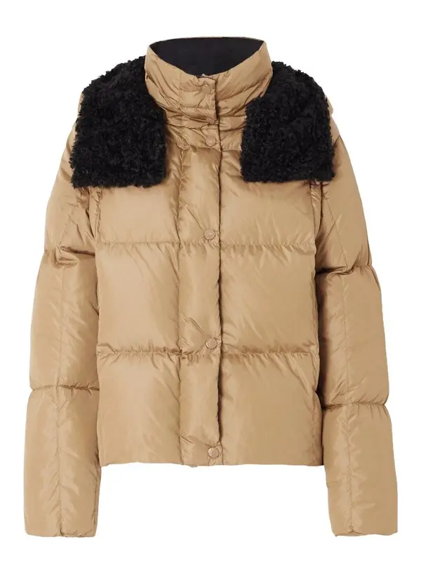 Moncler Castelnou Hooded Down Jacket - Camel