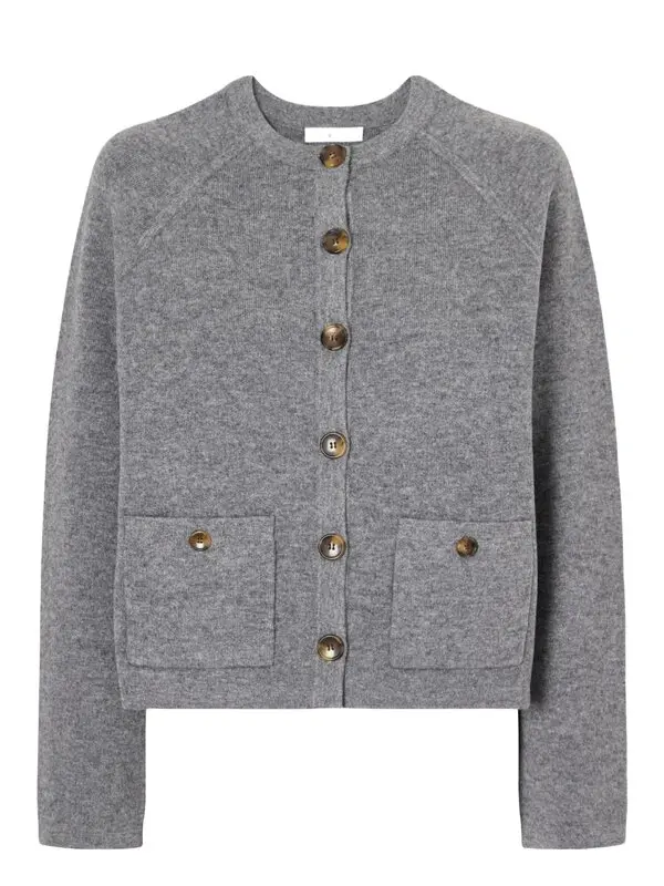 Veronica Beard Casual Long Sleeve Cardigan - Gray