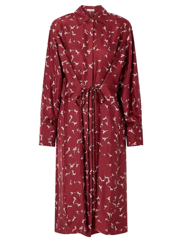 Altuzarra Printed Silk-twill Midi Dress - Red