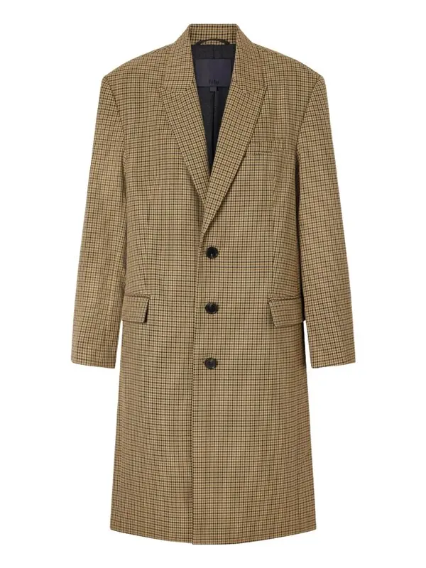 Tibi Checked Twill Coat - No