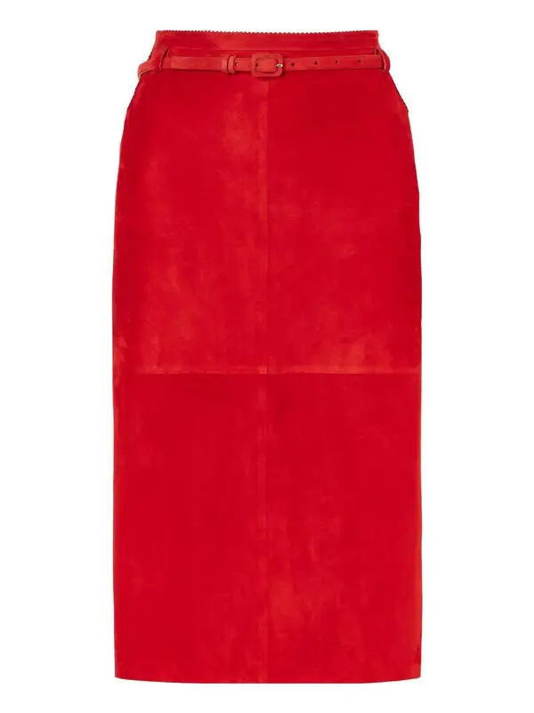 TOM FORD Suede Midi Skirt - No