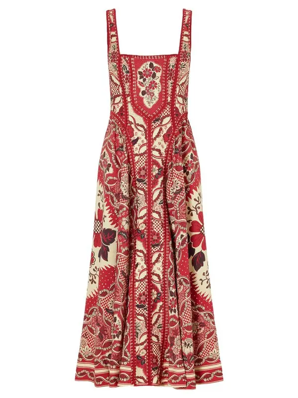 ALEMAIS Kenny Floral-print Crepe Midi Dress - No