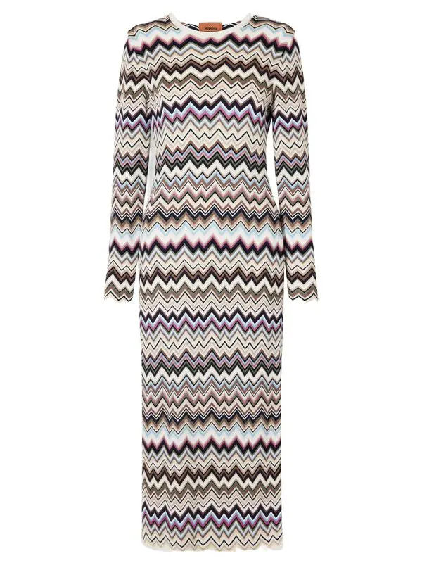 Missoni Striped Crochet-knit Midi Dress - No