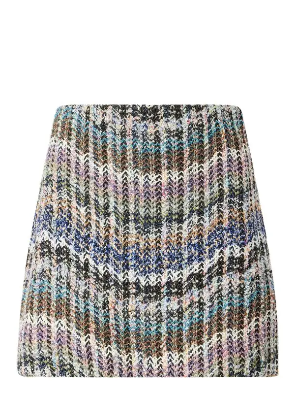 Missoni Striped Metallic Crochet-knit Mini Skirt - No