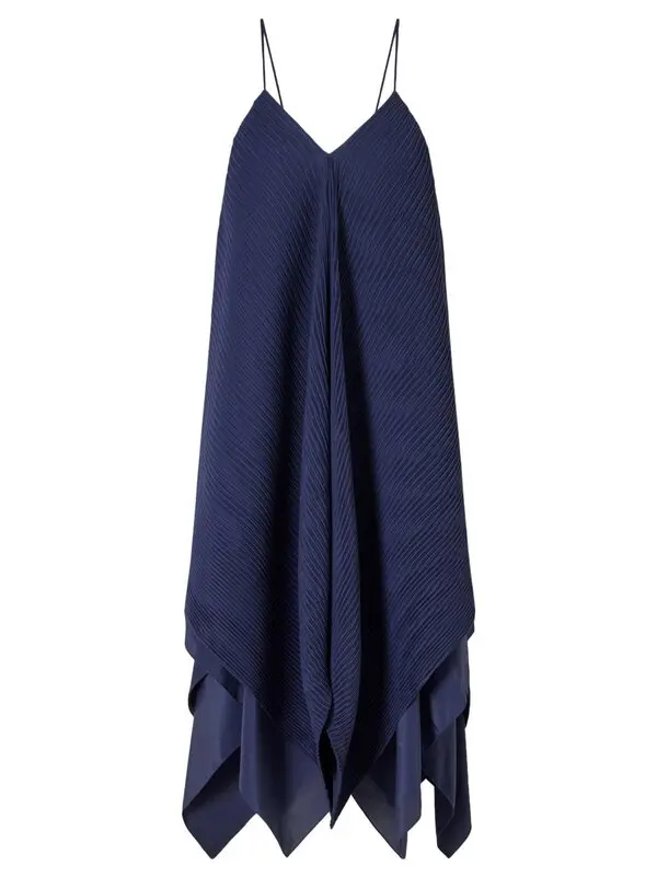 J.W.ANDERSON Tiered Asymmetric Pleated Crepe De Chine Mini Dress - No