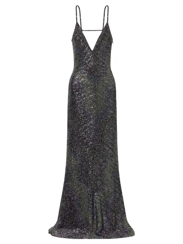 Missoni Sequin-embellished Crochet-knit Maxi Dress - Black