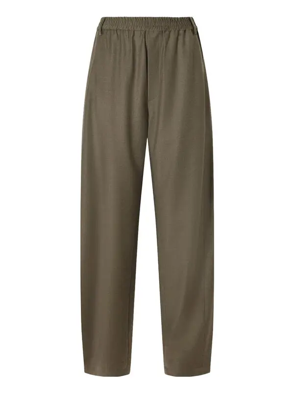 Tibi Wool-blend Flannel Tapered Pants - No