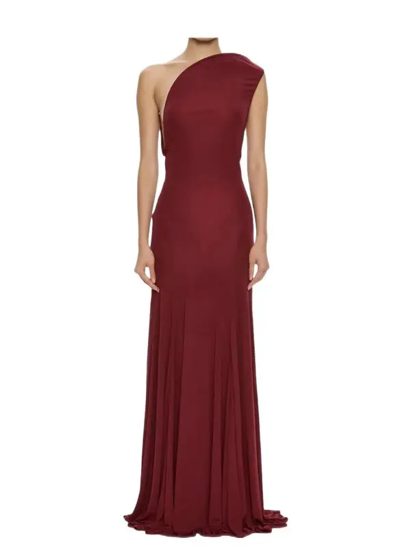 Christopher Esber Concave Wired Gown Maxi Dress - Wine Red