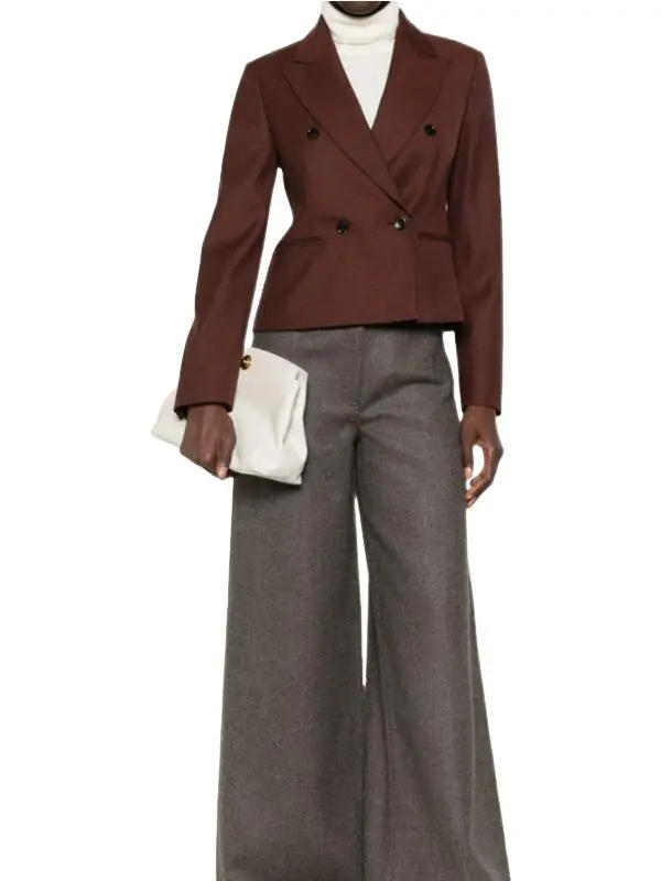 Max Mara Long-sleeve Blazer With Lapel Collar - No