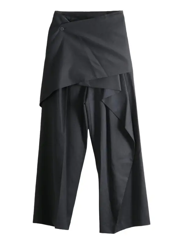 Issey Miyake High-waisted Casual Trousers - Black