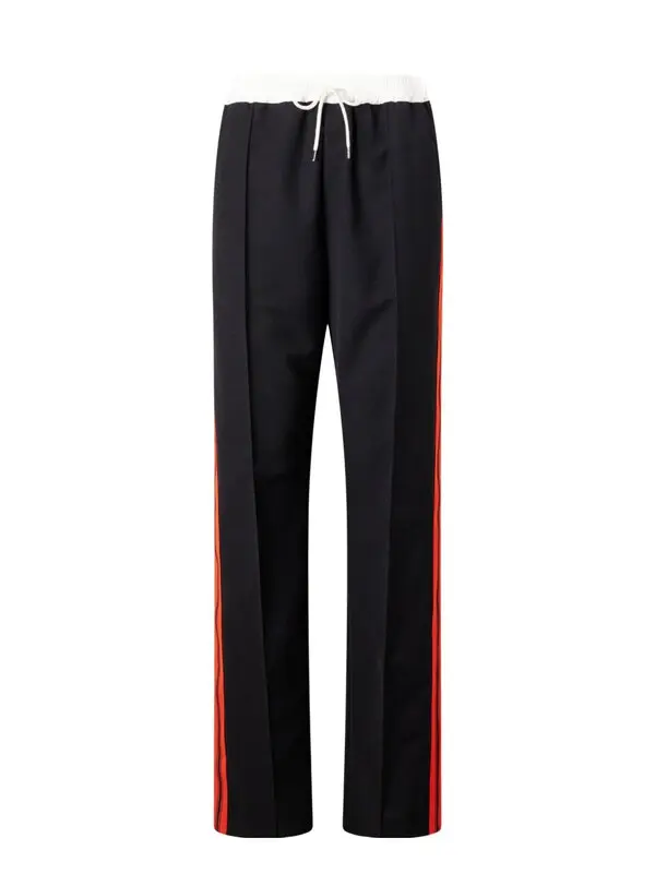 WALES BONNER Loose Striped Trousers - Black