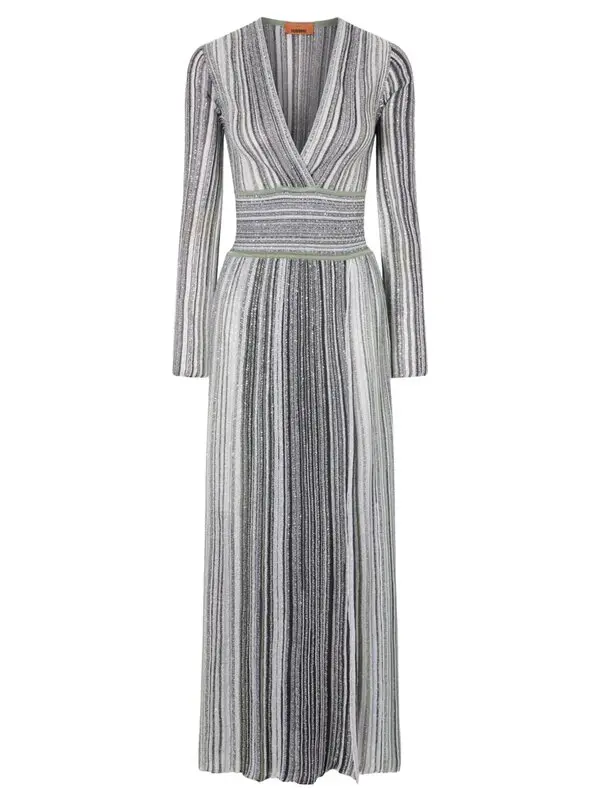 Missoni Striped Sequin-embellished Metalic Crochet-knit Maxi Dress - No