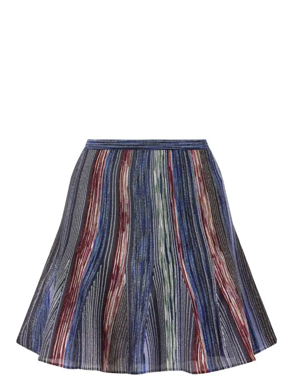 Missoni Striped Metallic Crochet-knit Mini Skirt - No