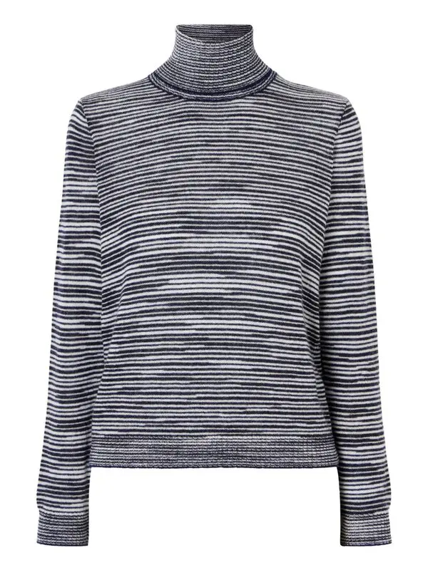 Missoni Striped Cashmere And Wool-blend Turtleneck Sweater - No