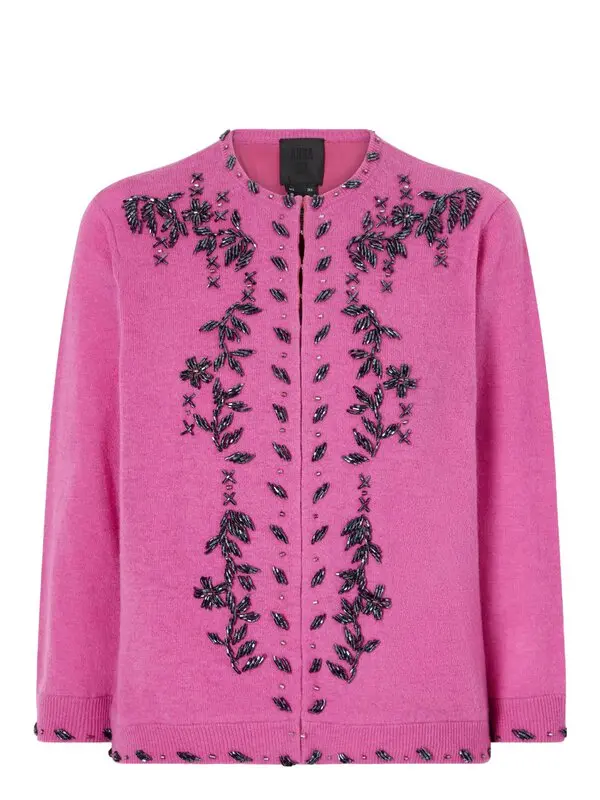 Anna Sui Sequin-embellished Wool-blend Cardigan - No