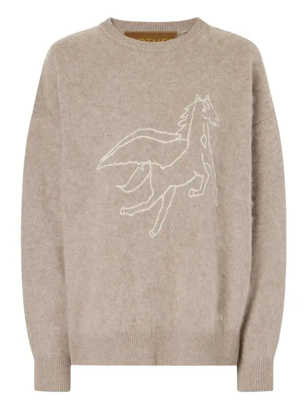 MOTHER Cashmere And Wool-blend Sweater - Nude