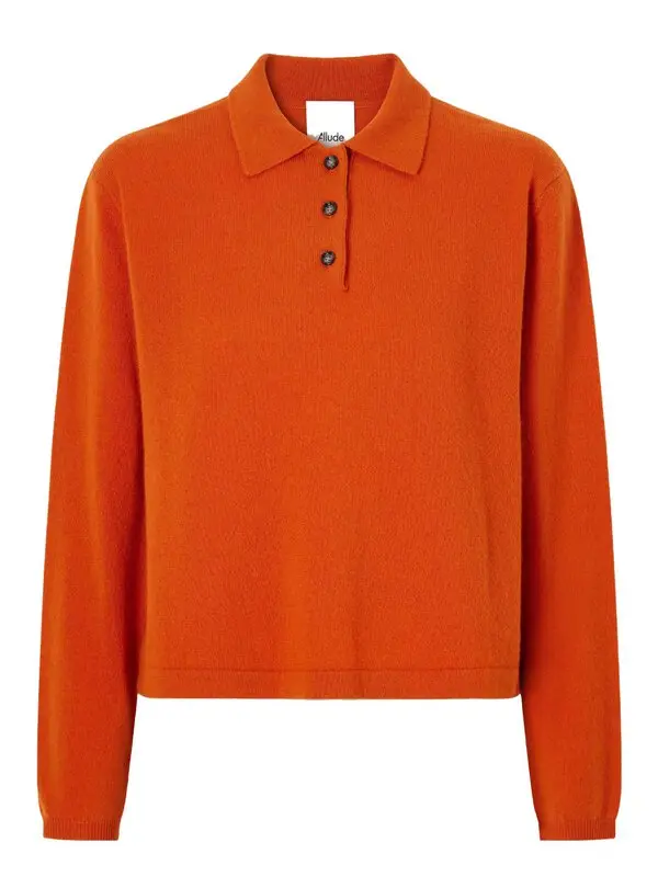 ALLUDE Cashmere Sweater - Orange