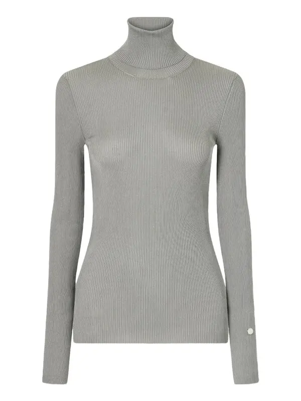 Stella McCartney Ribbed Turtleneck Sweater - Gray
