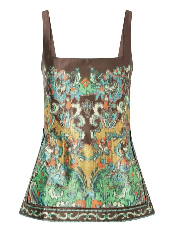 ALEMAIS Printed Satin-twill Blouse - No