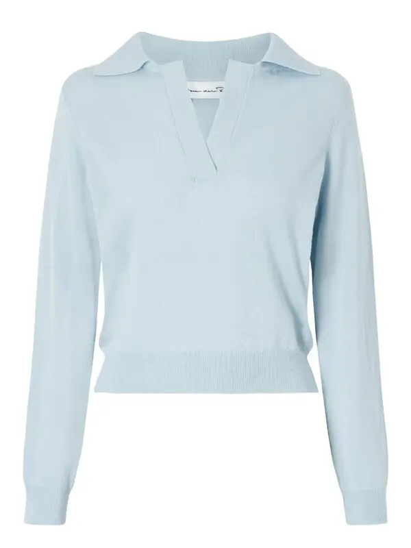 Oscar De La Renta Wool Polo Sweater - No