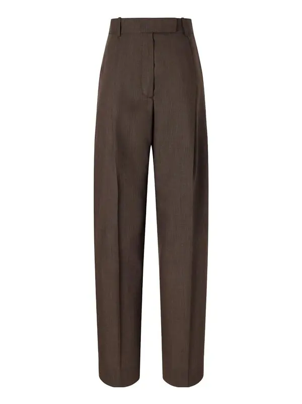 RÓHE Pleated Virgin Wool Straight-leg Pants - No