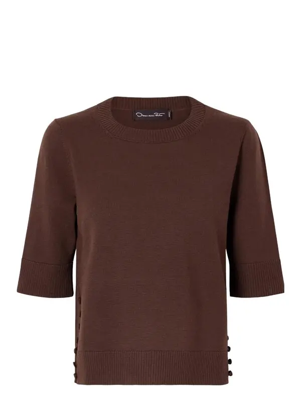 Oscar De La Renta Button-detailed Wool Sweater - No