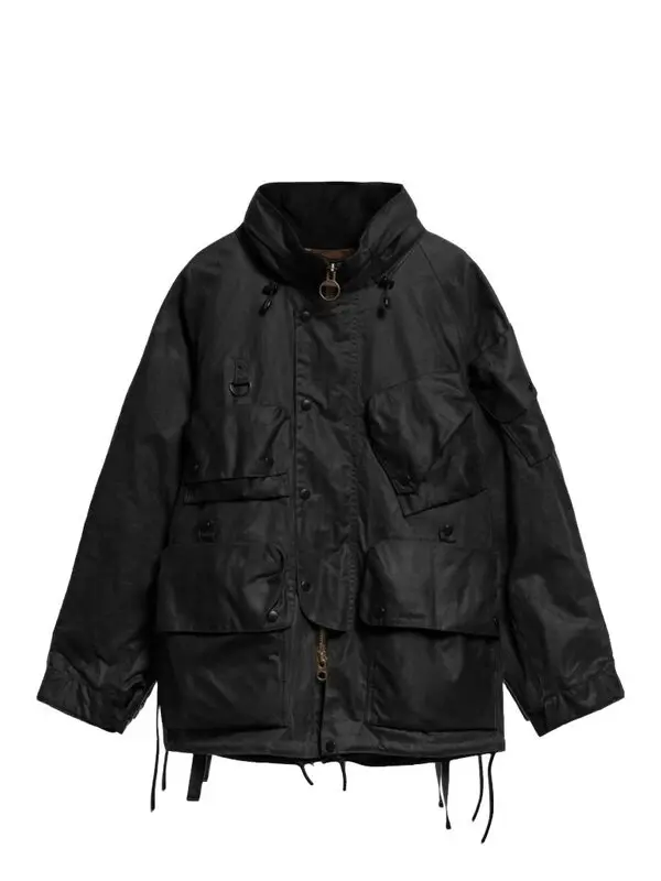 Barbour Multi-pocket Waxed Jacket - Black