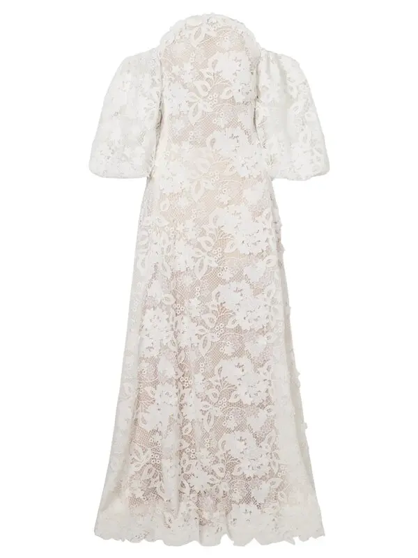 Oscar De La Renta Off-the-shoulder Embroidered Lace Gown - No