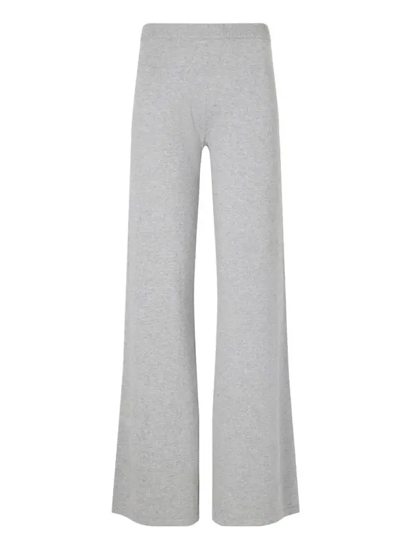 Eterne Cotton And Cashmere-blend Wide-leg Pants - Gray
