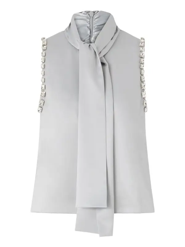 Pinko Tie-detail Top - White