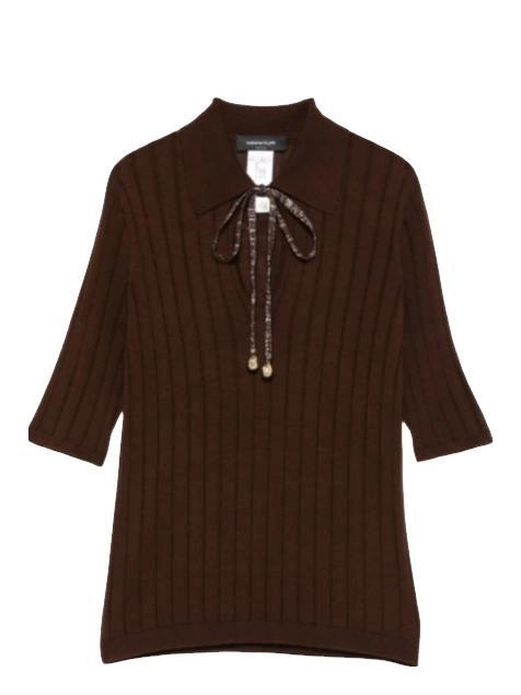 Fabiana Filippi Collared Knit Top - No