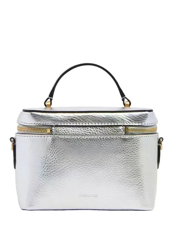 THE BRIDGE Leather Shoulder Bag - Silver