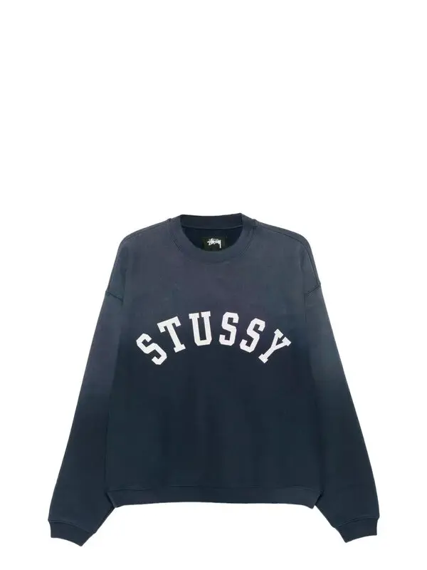 StÜssy Logo-print Cotton Sweatshirt - Blue