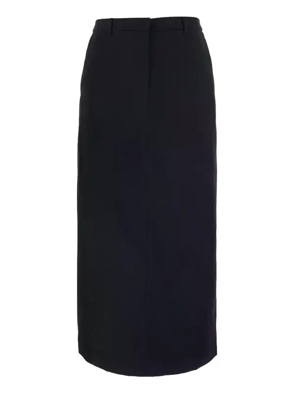 DUNST Rear-slit Pencil Skirt - Black
