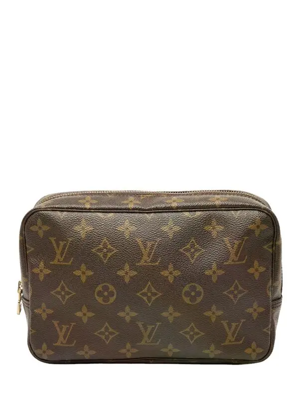 LOUIS VUITTON 1991 Monogram Trousse Toilette 23 Clutch Bag - Brown
