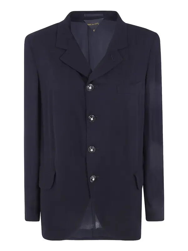 Comme Des Garçons Single Breasted Tailored Jacket - Black