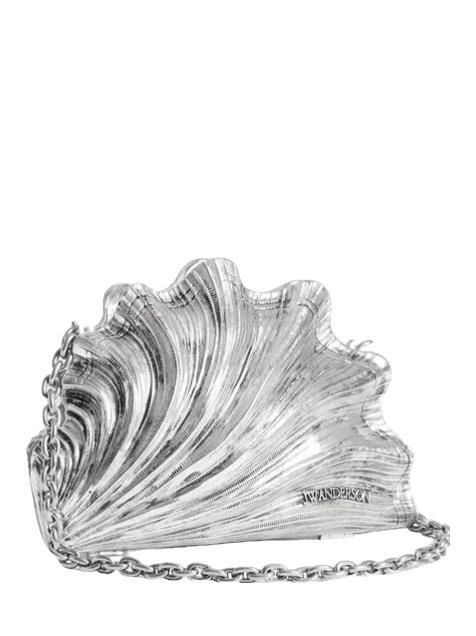 J.W.ANDERSON Jw Anderson Shell Metal Clutch Bag - Silver