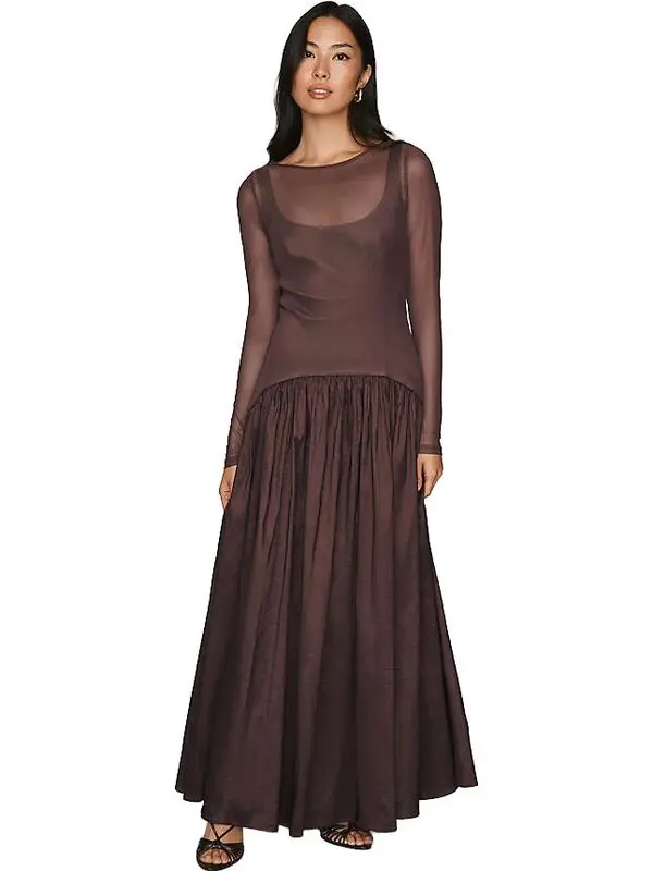 HUTCH Susanne Maxi Dress - Brown