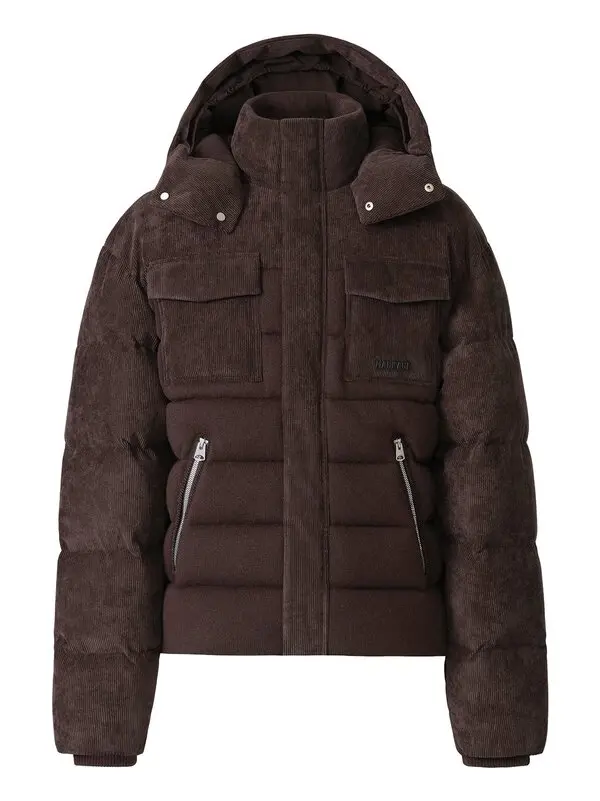 Mackage Judah-al Mixed Media Down Jacket - Coffee