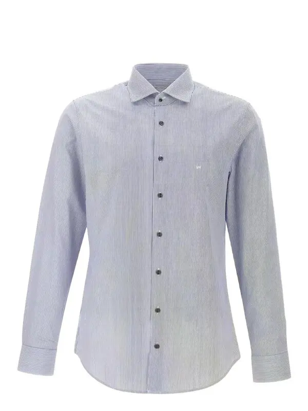 Michael Kors Striped Cotton Shirt - Blue