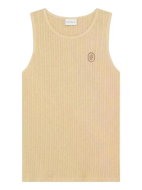 Drole De Monsieur The Mirror Cable-knit Tank Top - Neutrals