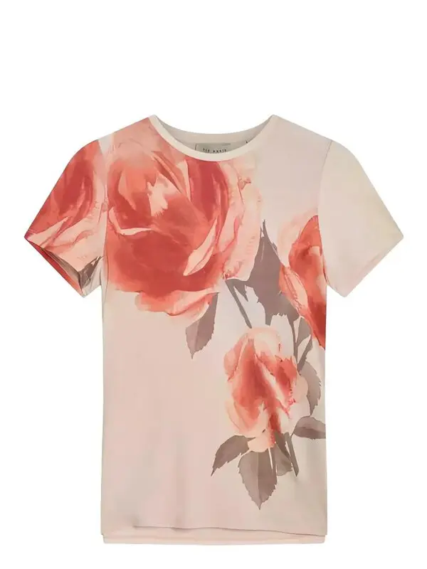 Ted Baker London Bindii Floral-print T-shirt - Neutrals